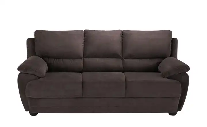 uno Sofa 3-sitzig aus Mikrofaser Nebolo | Dunkelbraun