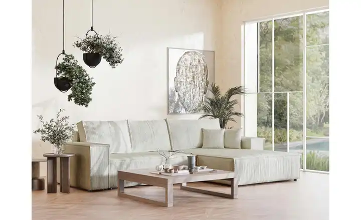 Ecksofa Maze | links, Creme