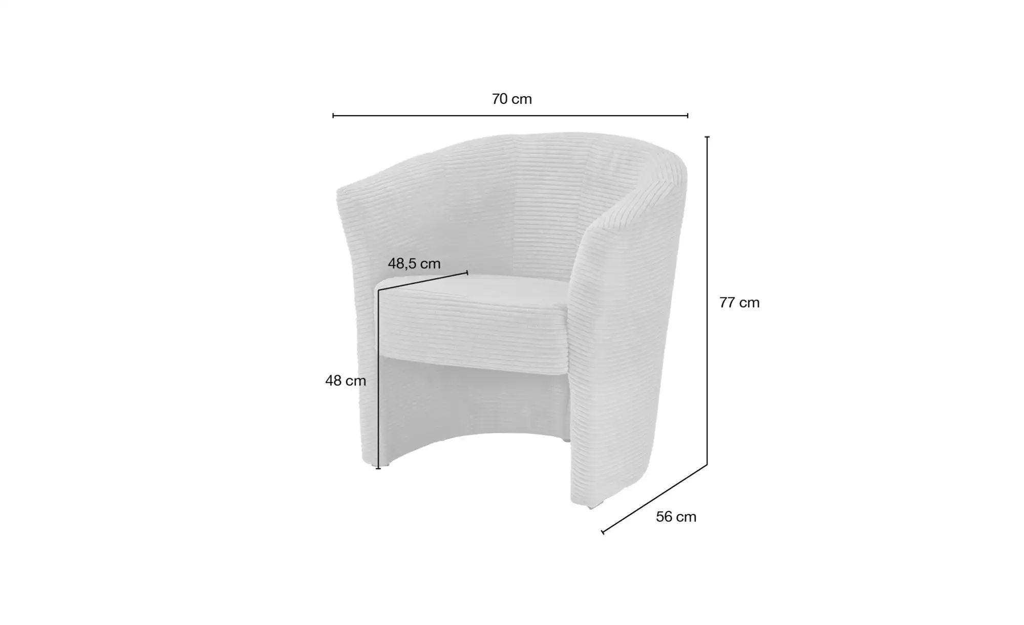 Preisvergleich für smart Cocktailsessel Patti, BxHxT 70x77x56 cm, in ...